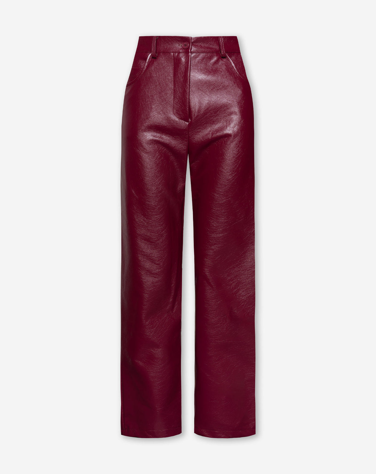 LIQUID LEATHER STRAIGHT LEG PANTS TALL BURGUNDY | Most Wanted