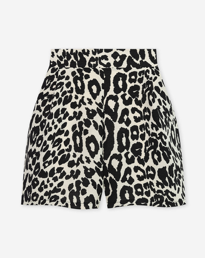 JULIE LEOPARD SHORTS BEIGE | Most Wanted