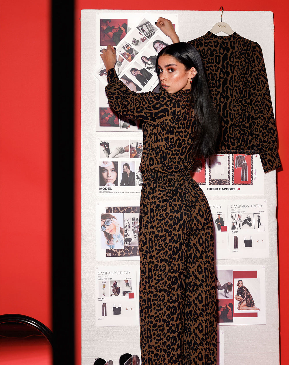 JULIE LEOPARD PANTALON ZWART | Most Wanted