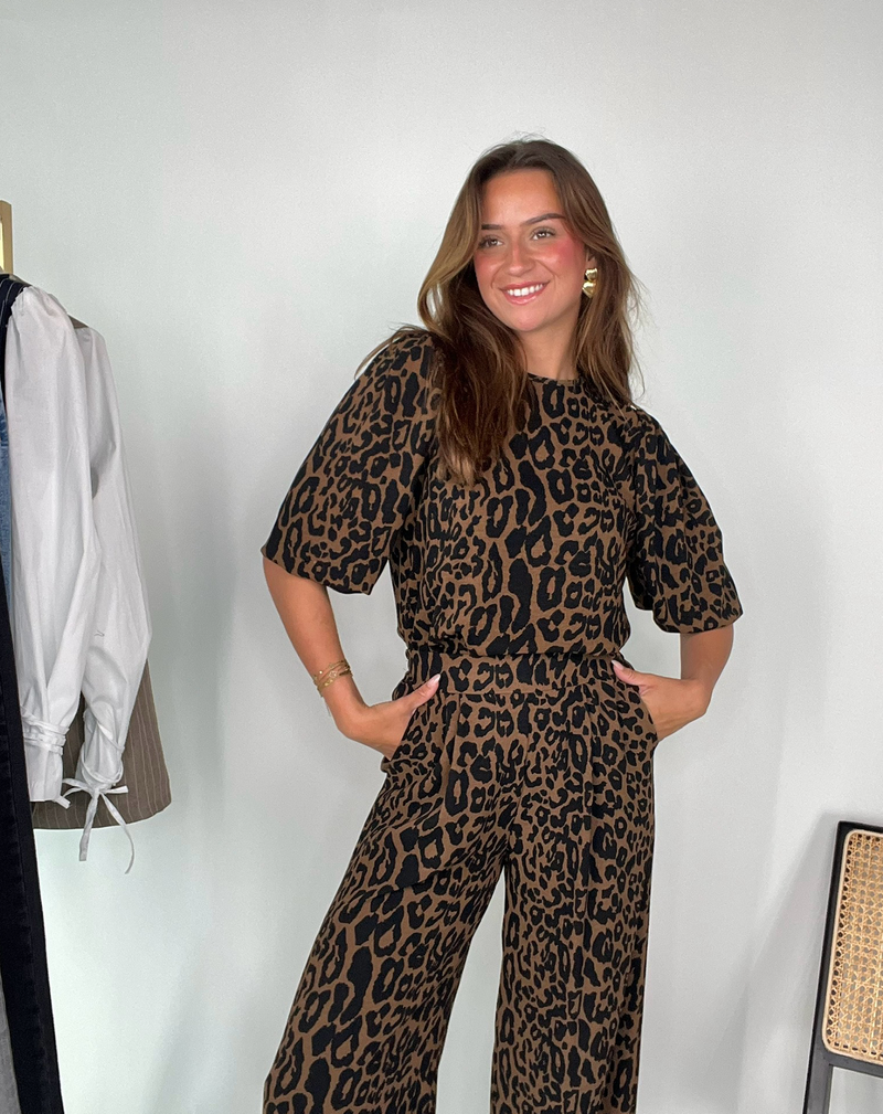 JULIE LEO PUFF SLEEVE TOP ZWART | Most Wanted