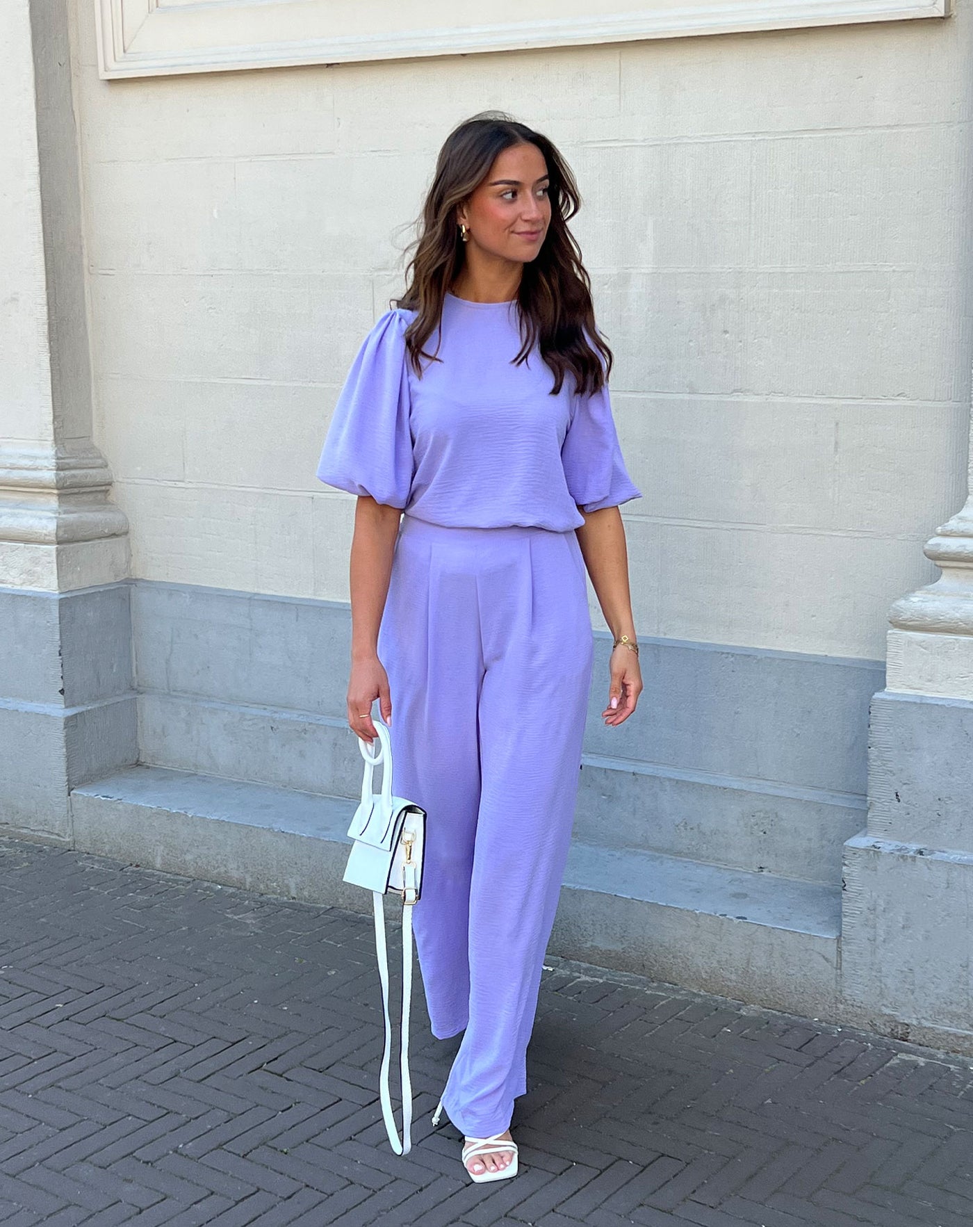 JULIE PUFF SLEEVE TOP LILA | Most Wanted