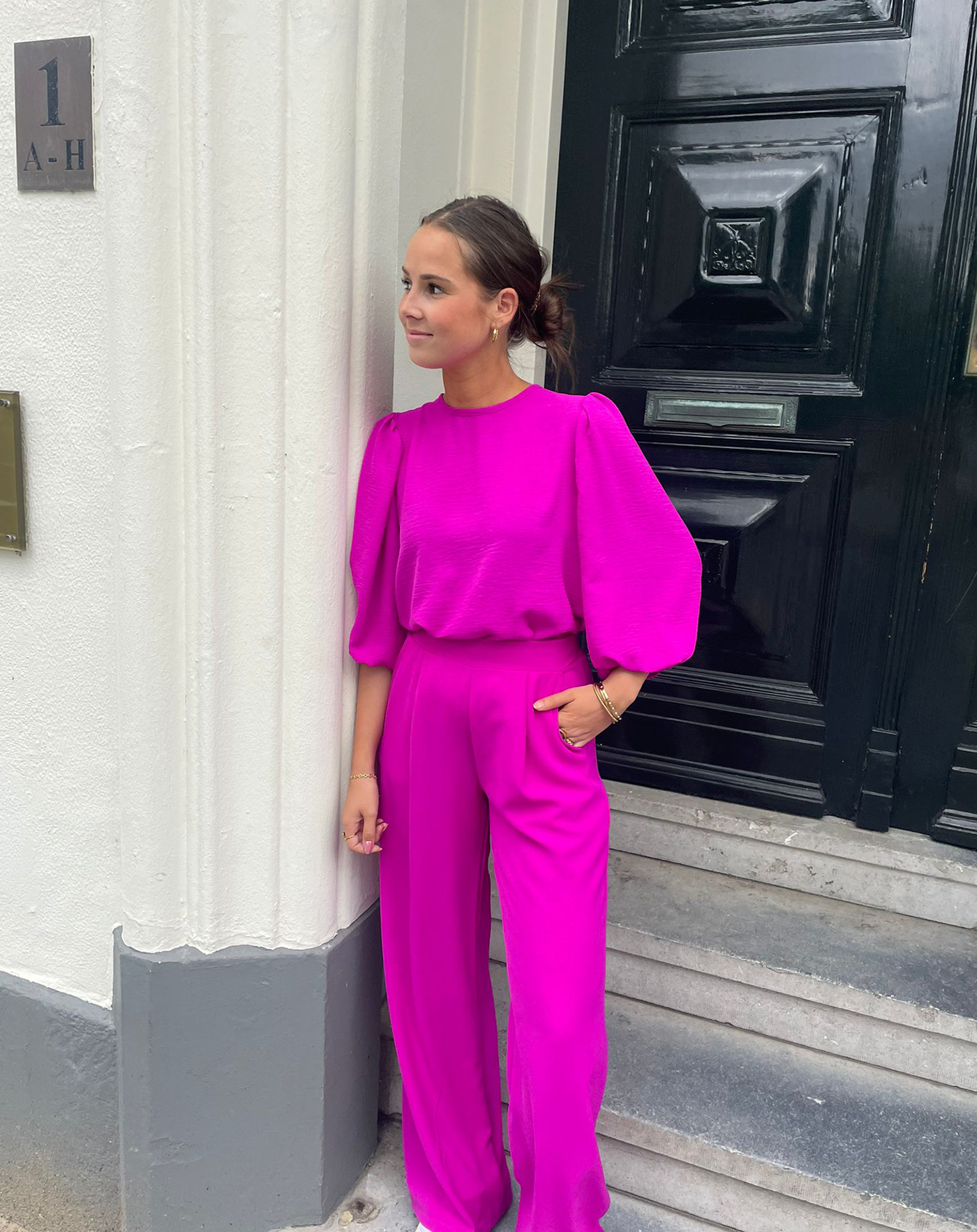 JULIE PUFF SLEEVE TOP MAGENTA | Most Wanted