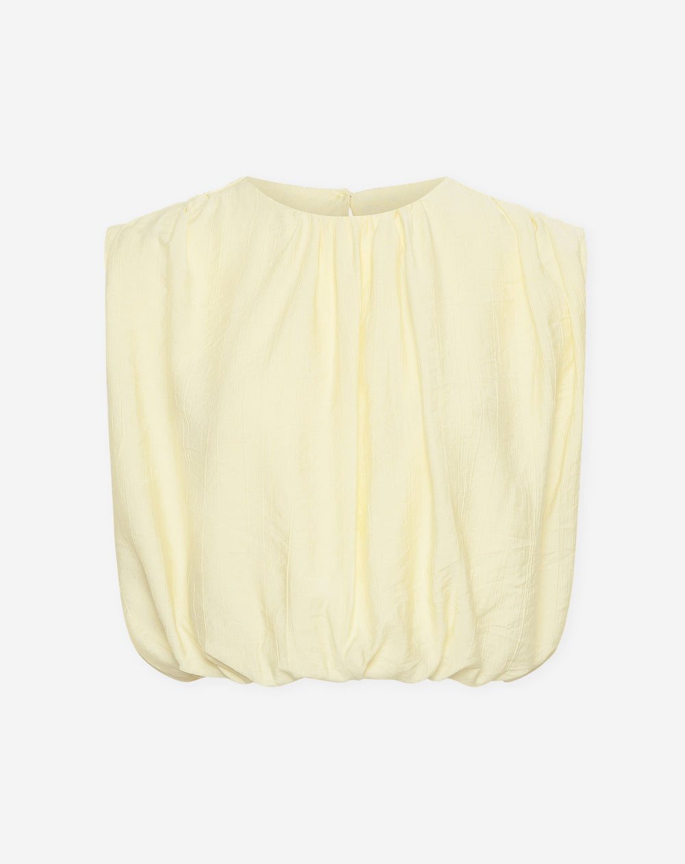 VIVI STRUCTURE BUBBLE HEM TOP BOTERGEEL | Most Wanted