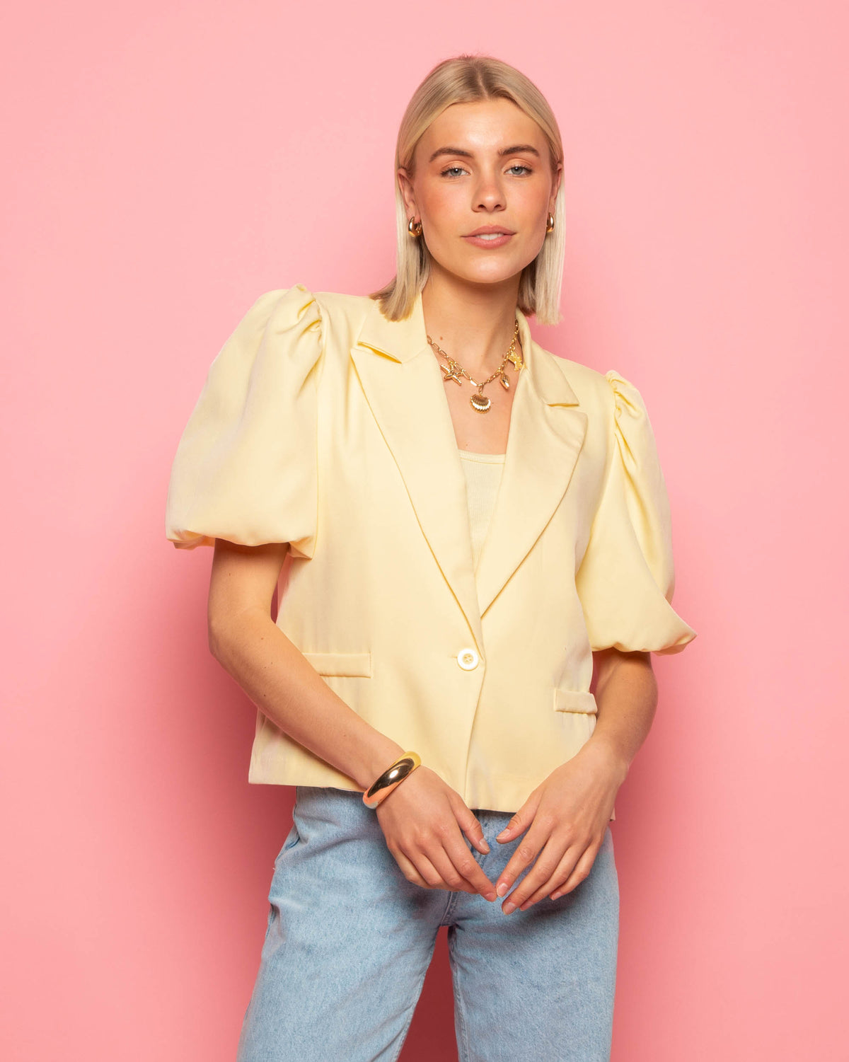 LIZZY PUFF SLEEVE BLAZER BOTERGEEL | Most Wanted