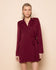 IRIS WRAP UP BLAZER DRESS BURGUNDY | Most Wanted