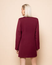 IRIS WRAP UP BLAZER DRESS BURGUNDY | Most Wanted