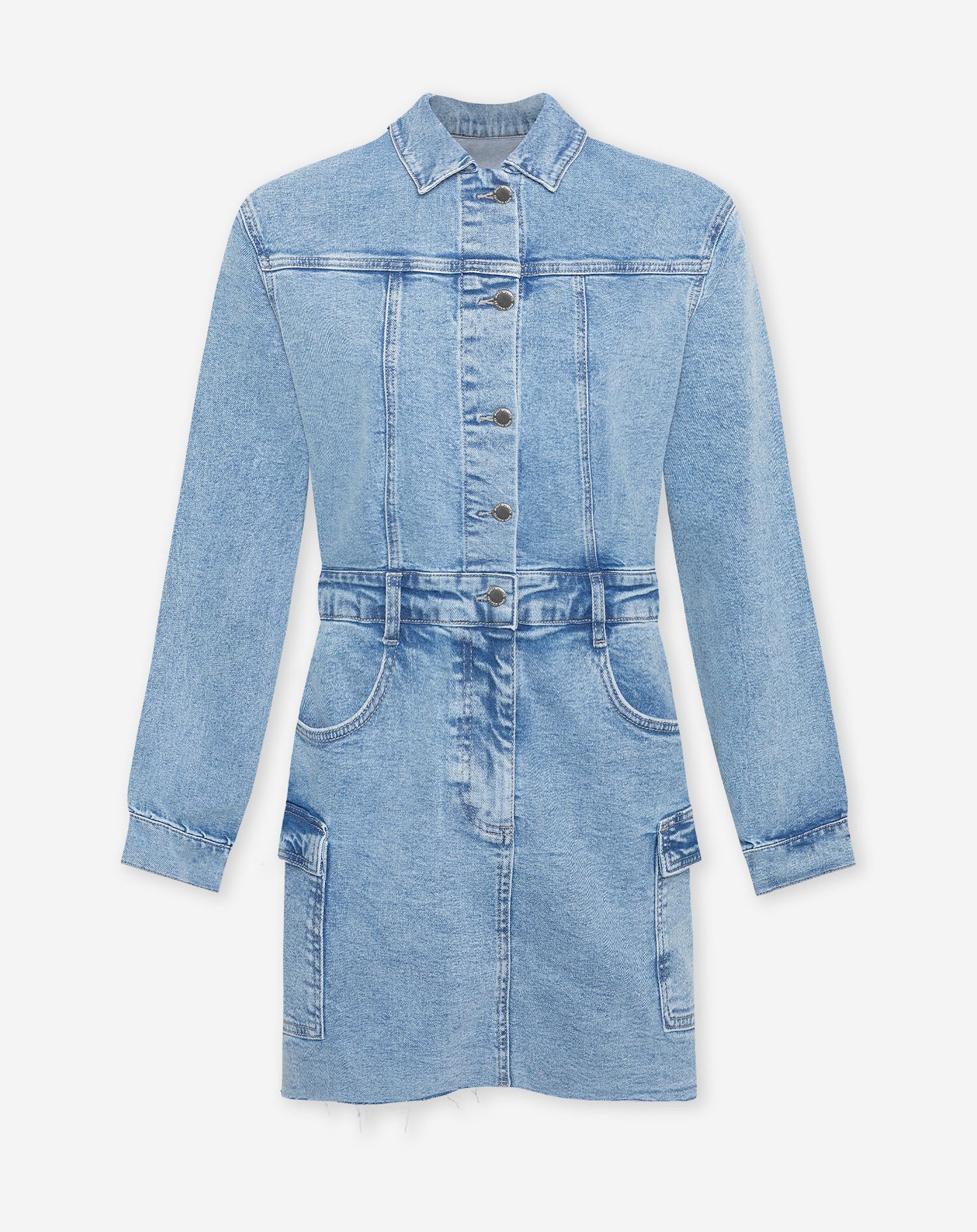 LULU DENIM DRESS BLAUW | Most Wanted
