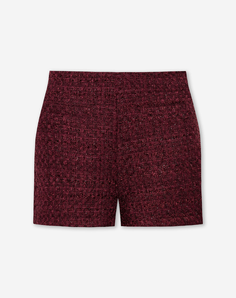BOUCLE LUREX SHORTS BURGUNDY | Most Wanted