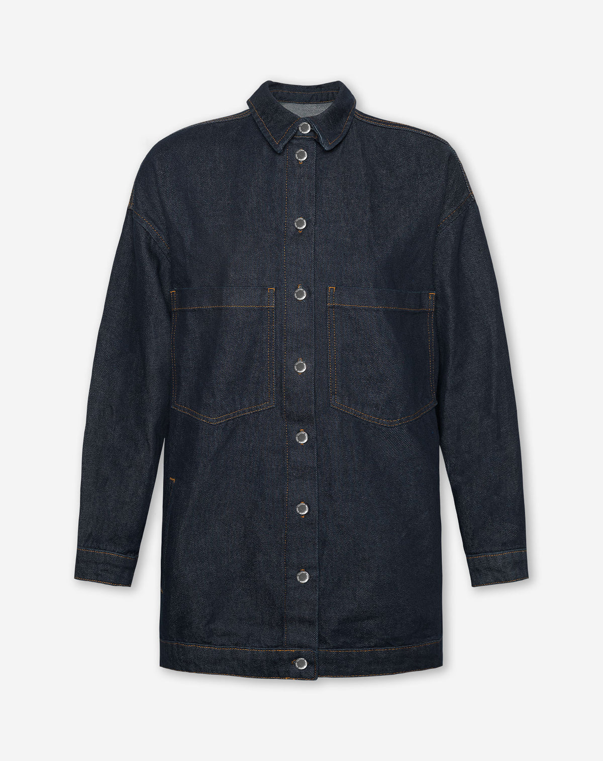 LONG DENIM SHACKET DONKERBLAUW | Most Wanted