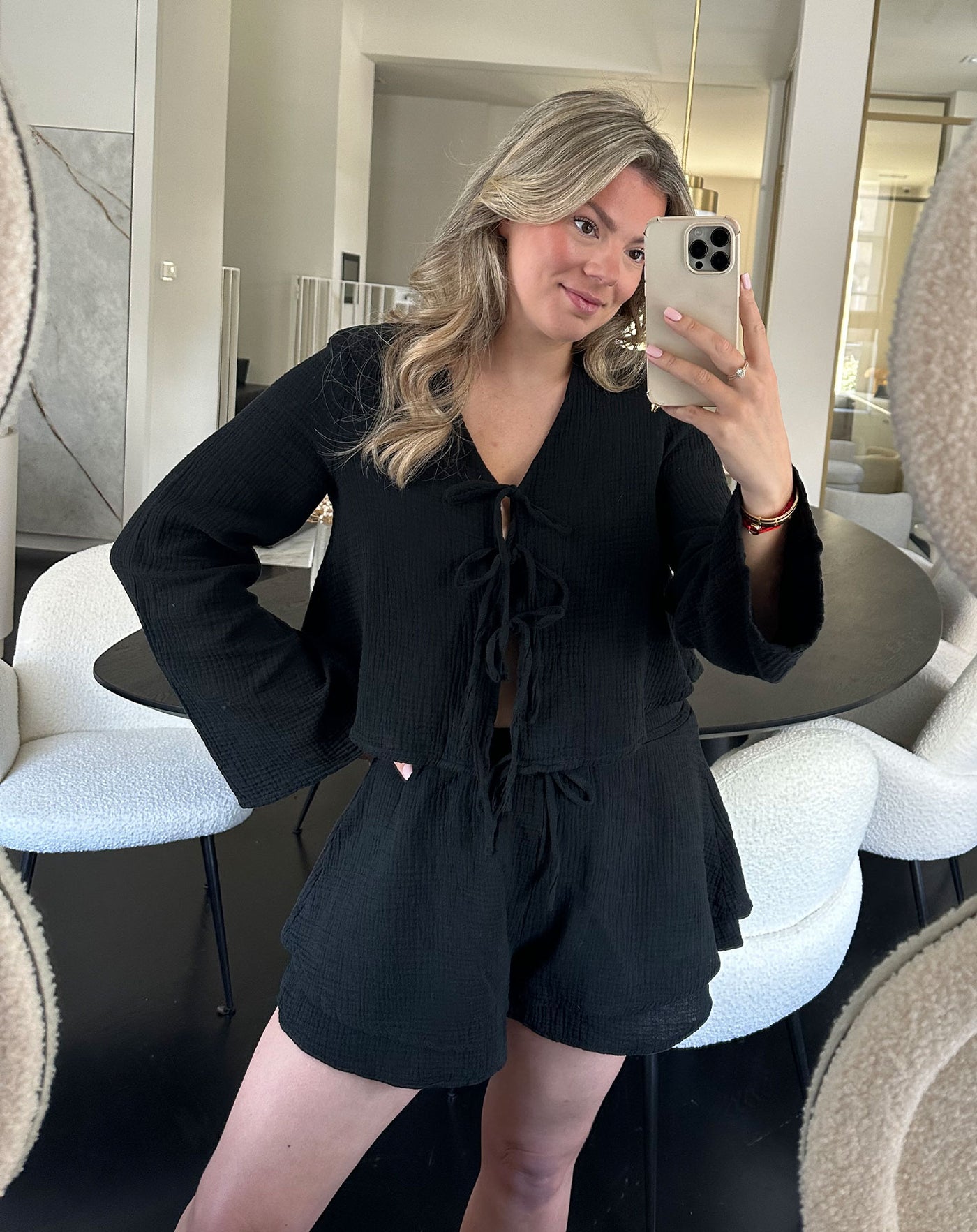 TARA MOUSSELINE SHORTS ZWART | Most Wanted